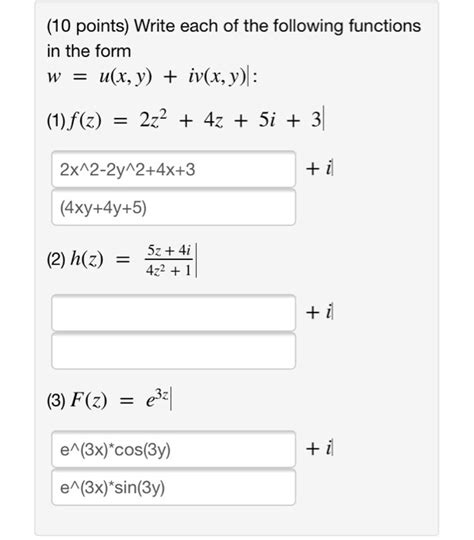 Solved 10 Points Write Each Of The Following Functions In