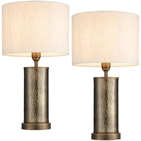 Antique Hammered Brass Table Lamps