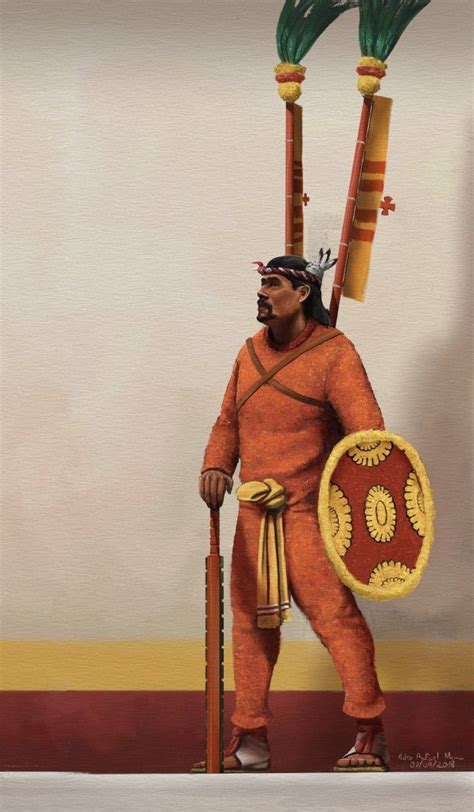 Tlaxcaltec Warrior By Pedro Rafael Mena On Artstation Aztec Art