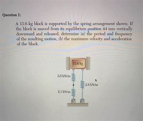 solved transcribed image text question 2 a 13 6 kg block is