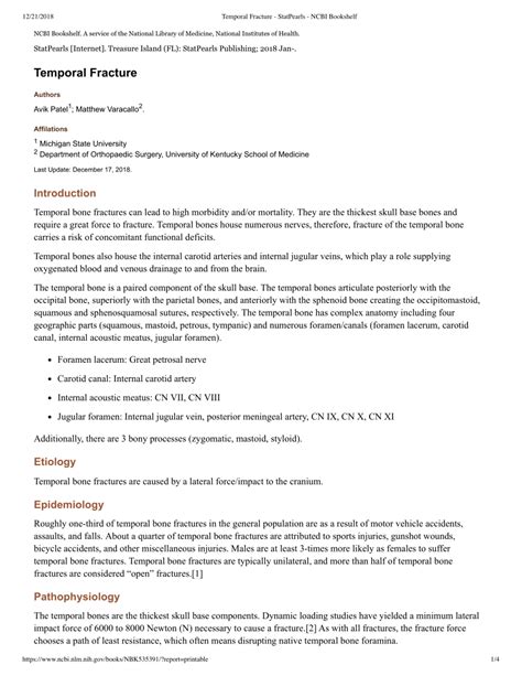 Pdf Temporal Fracture