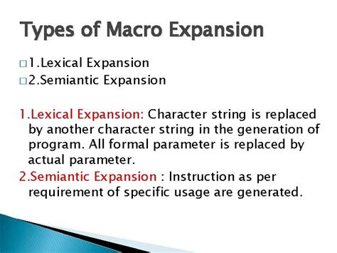 Macro Processor Macro Definition And Call Macro Expansion