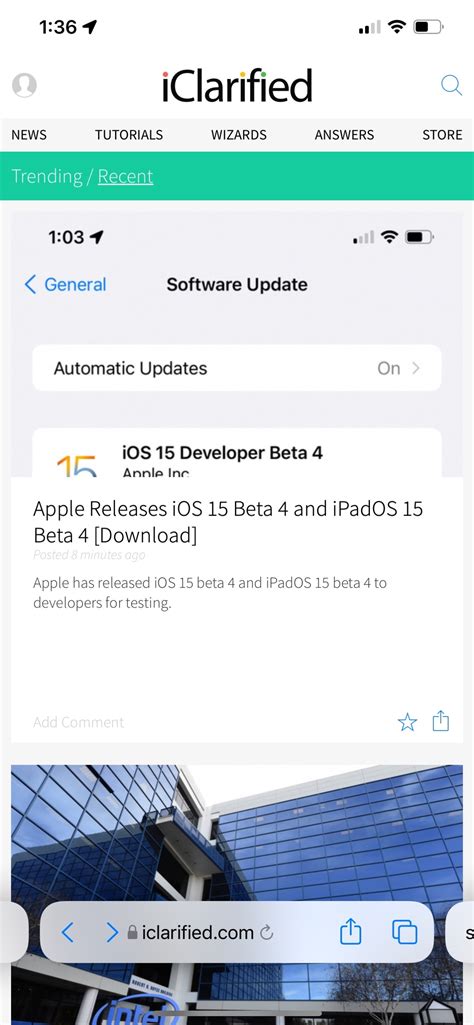 IOS Beta Adds Share And Refresh Buttons To Safari Menu Bar IClarified