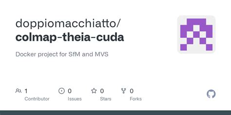 github doppiomacchiatto colmap theia cuda docker project for sfm and mvs
