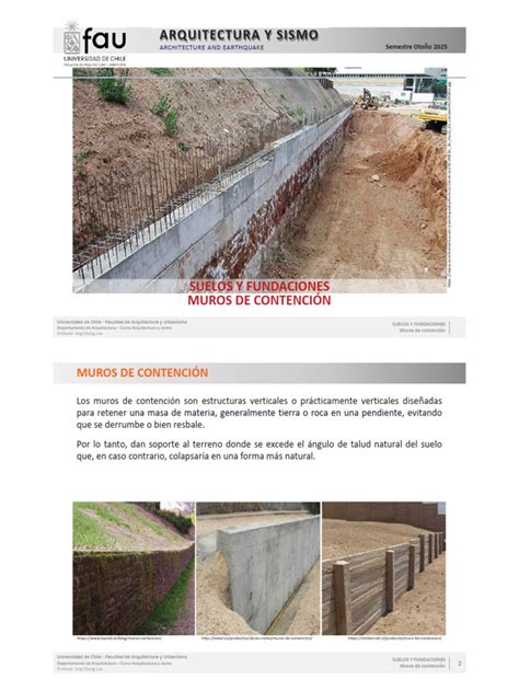 Tipos De Muros De Contención Pdf Ingeniería Estructural