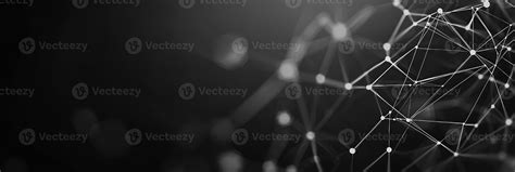 Futuristic Digital Network Visualization With Glowing Nodes And Lines Representing Data