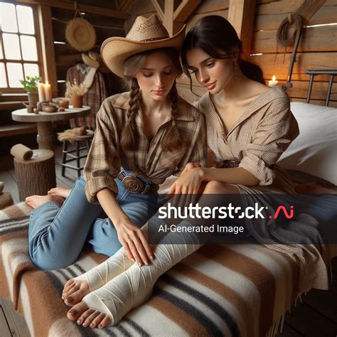 Country Living Scene Young Bare Foot Ai Generated Image 2387648921