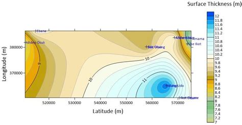 2d contour map for surface thickness download scientific diagram