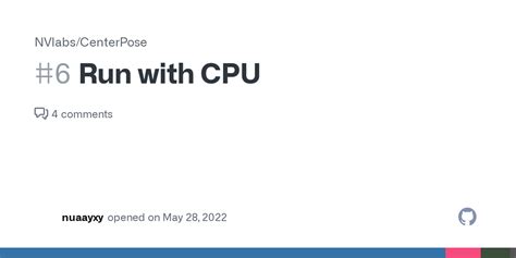 Run With CPU Issue NVlabs CenterPose GitHub