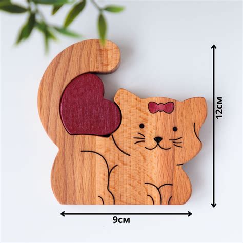 Фигурка из дерева статуэтка деревянная кошечка символ нового года купить Сувенир по выгодной