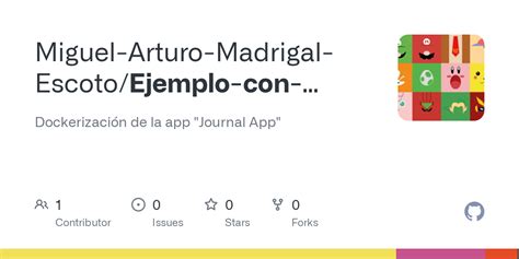 Github Miguel Arturo Madrigal Escotoejemplo Con Docker Journal App