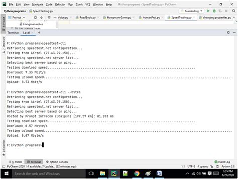 Check Internet Speed Using Python Speedtest Cli By Vandana Vaishnav