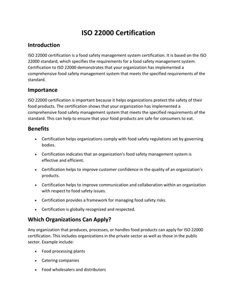 Ppt Iso 22000 Certification Powerpoint Presentation Free Download Id 14399681