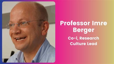 Meet The Team 👋 Professor Imre Berger Imre Is Our Co I And Research