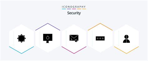 Security 25 Glyph Icon Pack Including Impostor Security Safety