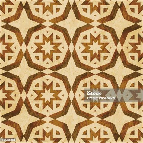 레트로 브라운 수채화 텍스처 그런 지 완벽 한 배경 다각형 형상 꽃 0명에 대한 스톡 벡터 아트 및 기타 이미지 0명 갈색