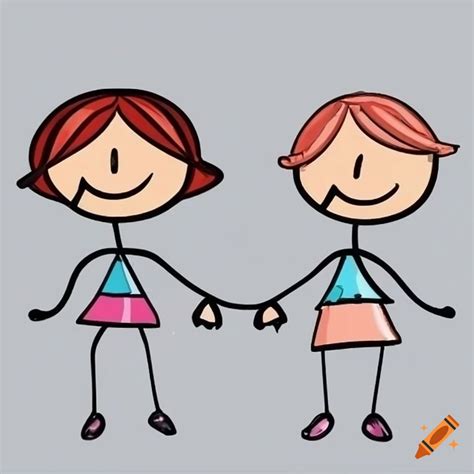 2 Girl Stick Figures