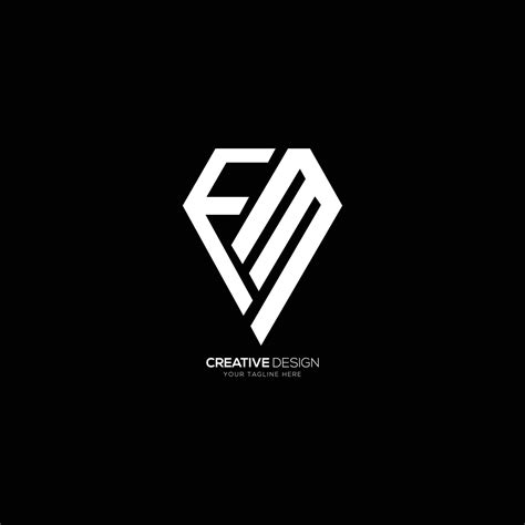 F M Letter Diamond Shape Modern Logo 19004451 Vector Art At Vecteezy