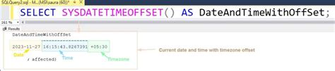 Sysdatetimeoffset Function In Sql Server Sql Server Guides