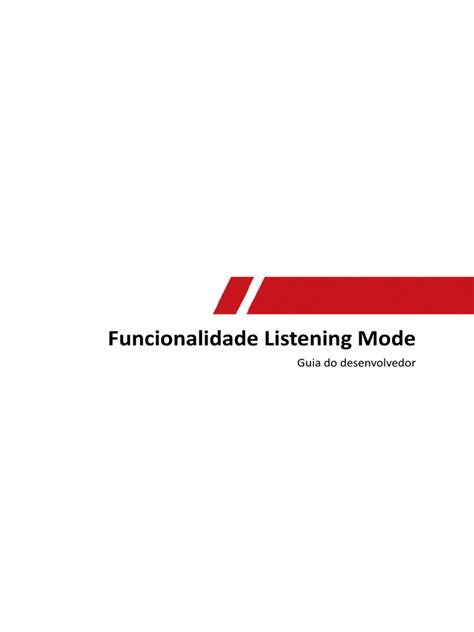 Listeningmode Como Configurar E Utilizar A Funcionalidade Listening Mode Download Grátis