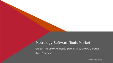 Metrology Software Tools Market Report Global Forecast From 2025 To 2033