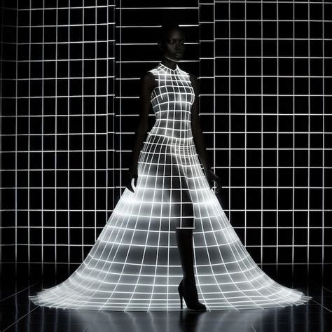 Premium Ai Image A Digital Model Wears A Dress