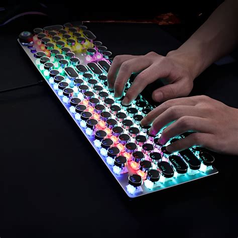 Gaming Backlit Keyboard Round Keys Usamerica Shop