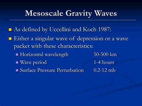 Ppt Mesoscale Gravity Waves Powerpoint Presentation Free Download Id 7086081
