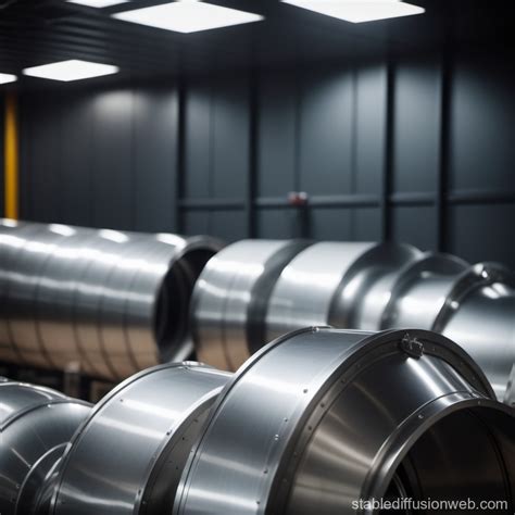 Realistic Interior Of Metallic Ductwork System Stable Diffusion Online