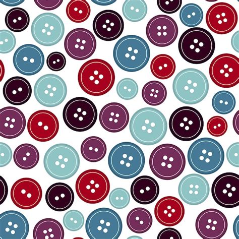 Premium Vector Seamless Pattern With Sewing Buttons Vector Illustration