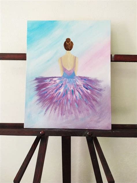 Картина маслом балерина в мягком свете