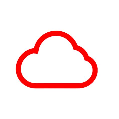 Pngicon Free Red Cloud Outline Png Icon