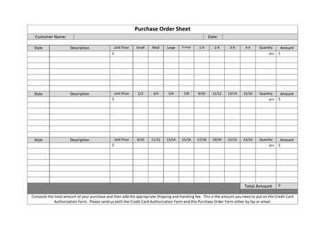 Purchase Order Sheet Template Easily Track And Manage Purchase Orders