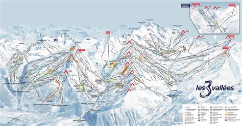 Pistenplan Des Skigebiets Les 3 Vallées Pistenplan Méribel Val