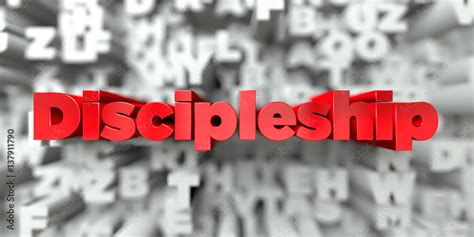 Discipleship Red Text On Typography Background 3d Rendered Royalty