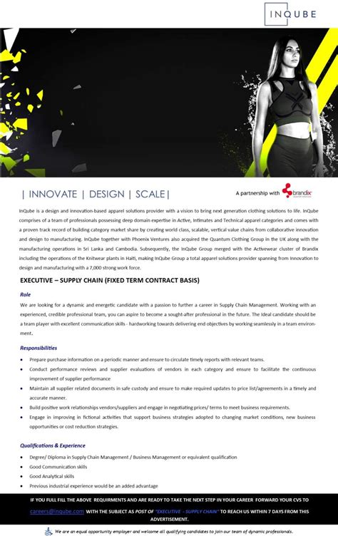 Jobs Supplychain Apparel Jobs Inqube Global