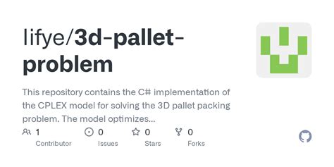 Github Iifye3d Pallet Problem This Repository Contains The C