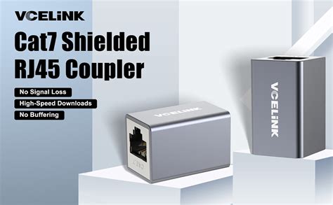 Vcelink Rj45 Coupler Shielded Ethernet Connector Poe For Cat7cat6acat6cat5e Ethernet Cable