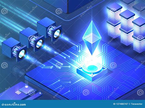 Data Processing Vector Isometric Illustration Editorial Photography