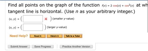 solved find all points on the graph of the function f x 2