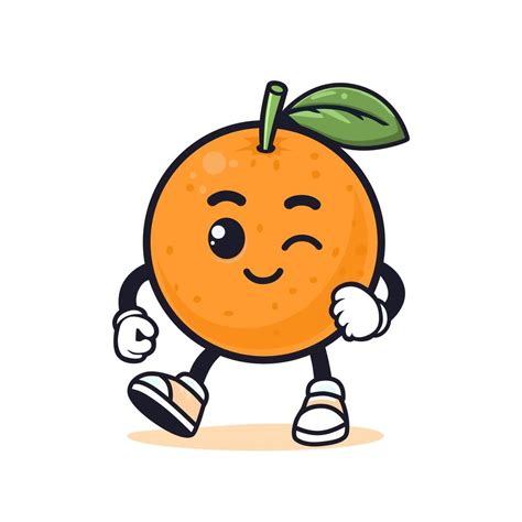 Orange Cartoon Character 48965548 Vector Art At Vecteezy