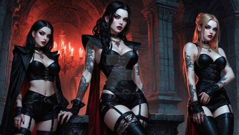 Gothic Sexy Ai Dark Vampire Women 1 By Ichorianmaiden On Deviantart