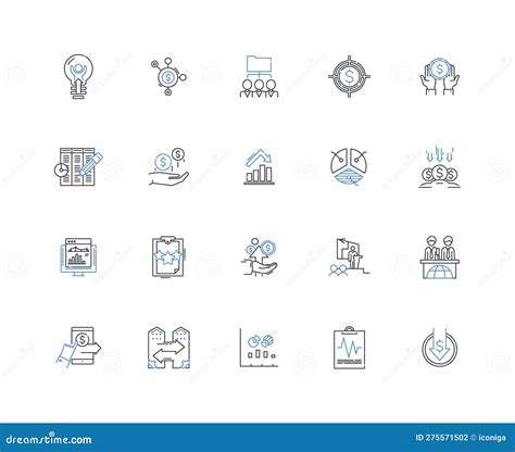 Balance Sheet Estimations Line Icons Collection Assets Liabilities Equity Valuation Capital
