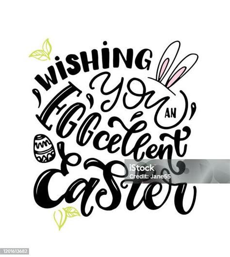 전단지 및 인쇄 디자인을위한 부활절에 대한 서예 문자 슬로건 벡터 그림입니다 템플릿 배너 포스터 인사말 엽서 계절에 대한 스톡 벡터 아트 및 기타 이미지 Istock