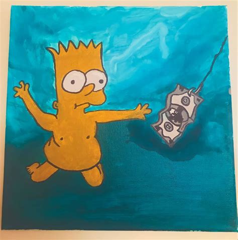 Bart Simpson As Nirvana Art Nirvana Art Nirvana Painting Art