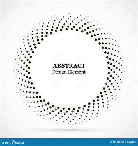 Halftone Dotted Background Circularly Distributed Halftone Effect