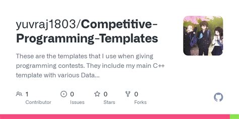 GitHub Yuvraj Competitive Programming Templates These Are The Templates That I Use When