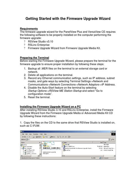 Getting Started With The Firmware Upgrade Wizard Pdf Booting