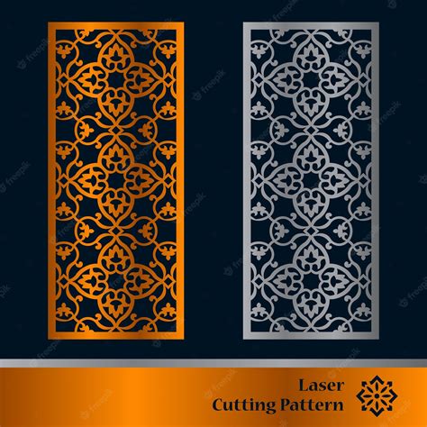 레이저 커팅 패널 프리미엄 벡터