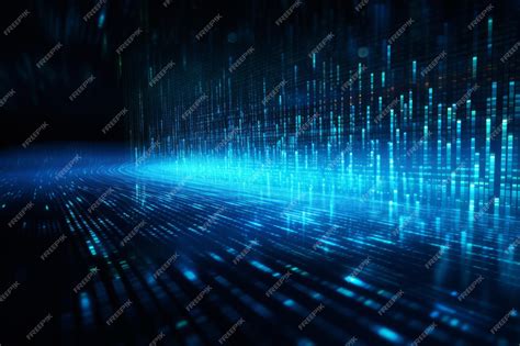 Premium Photo Digital Binary Code Streaming In A Blue Cyberspace